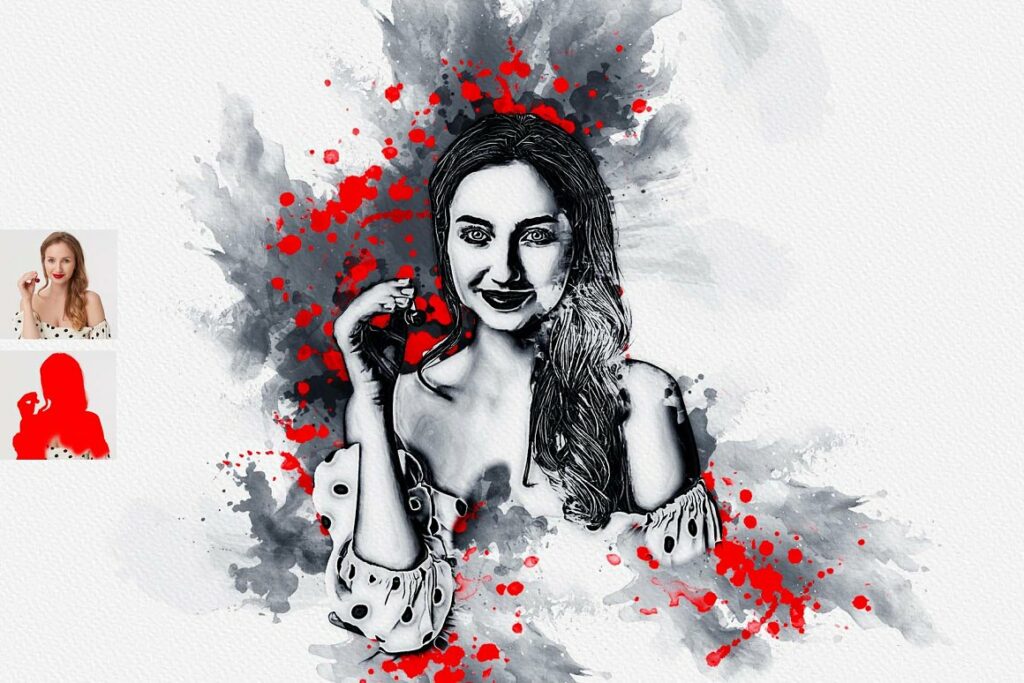 Japanese Ink Art Photoshop Action - MasterBundles
