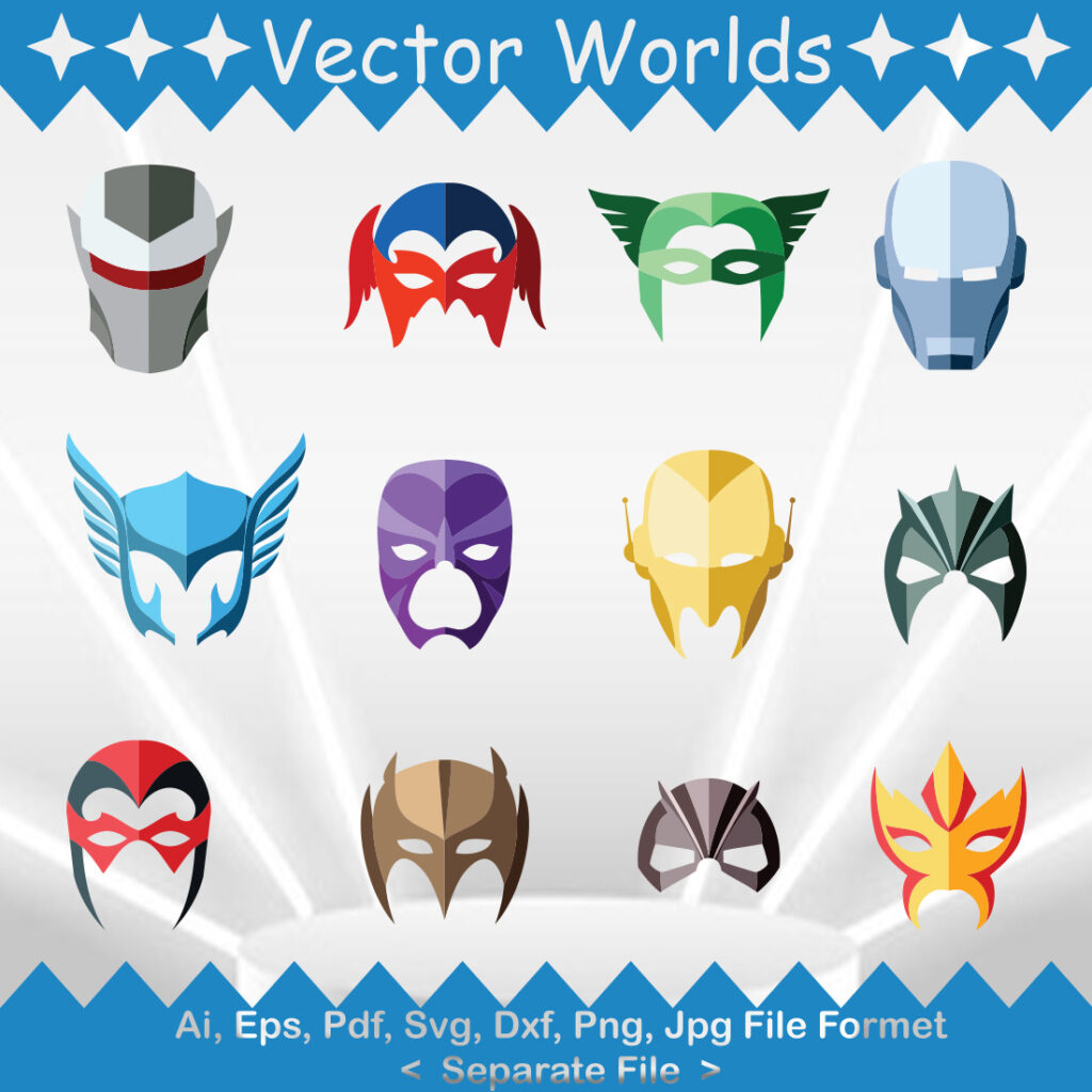Hero Mask SVG Vector Design - MasterBundles