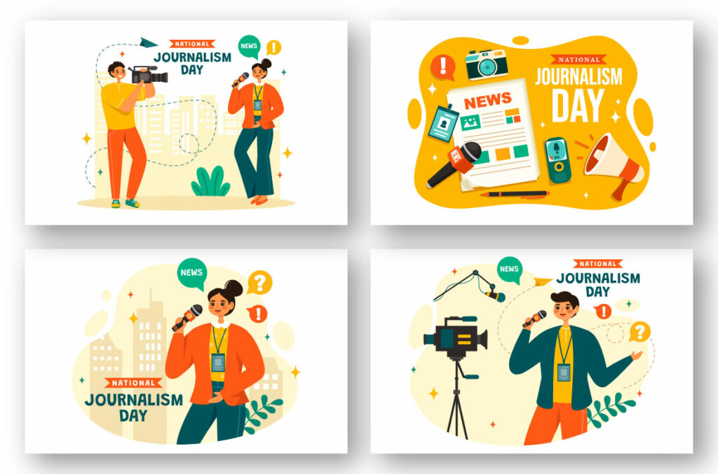 13 National Journalism Day Illustration - MasterBundles