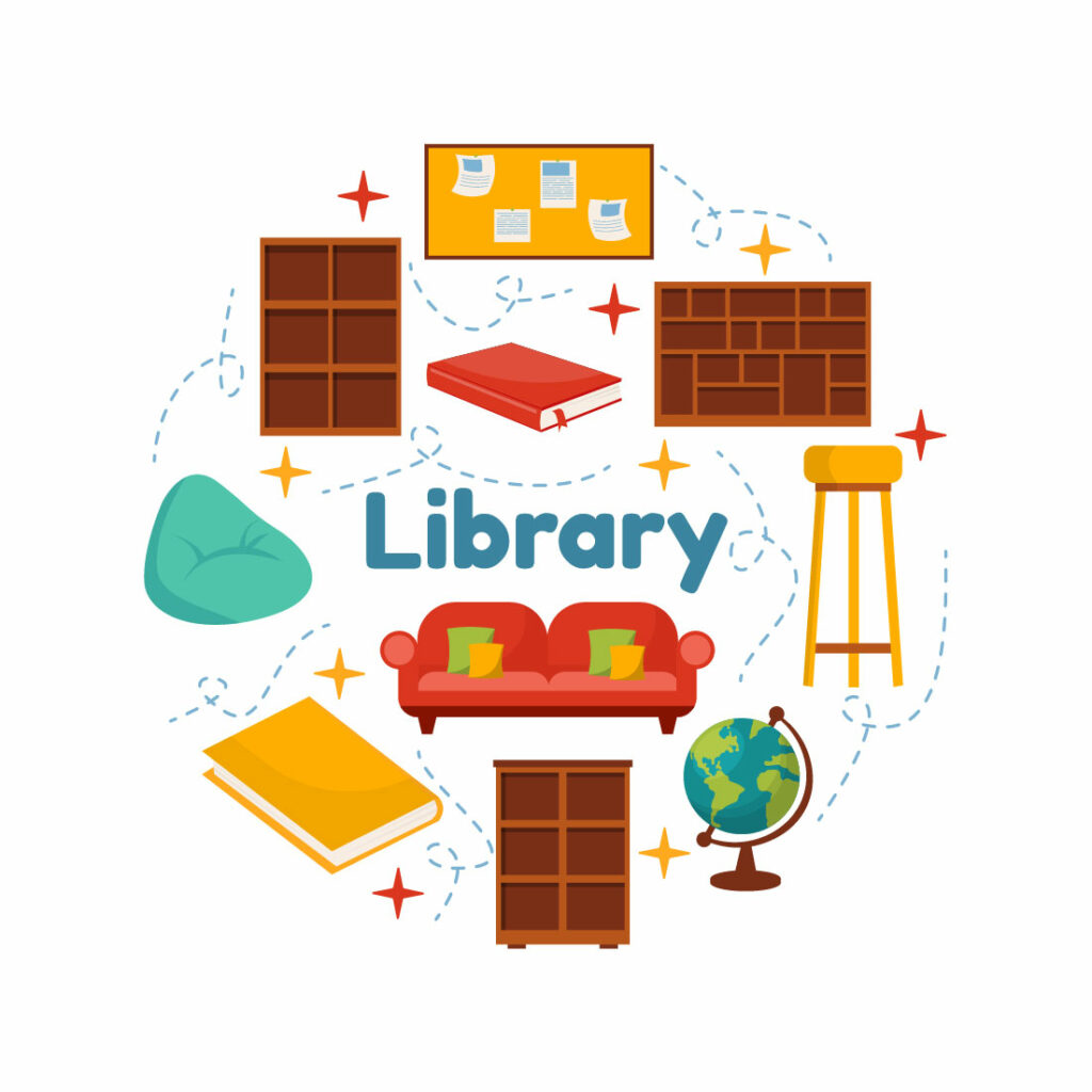 12 Library Vector Illustration - MasterBundles