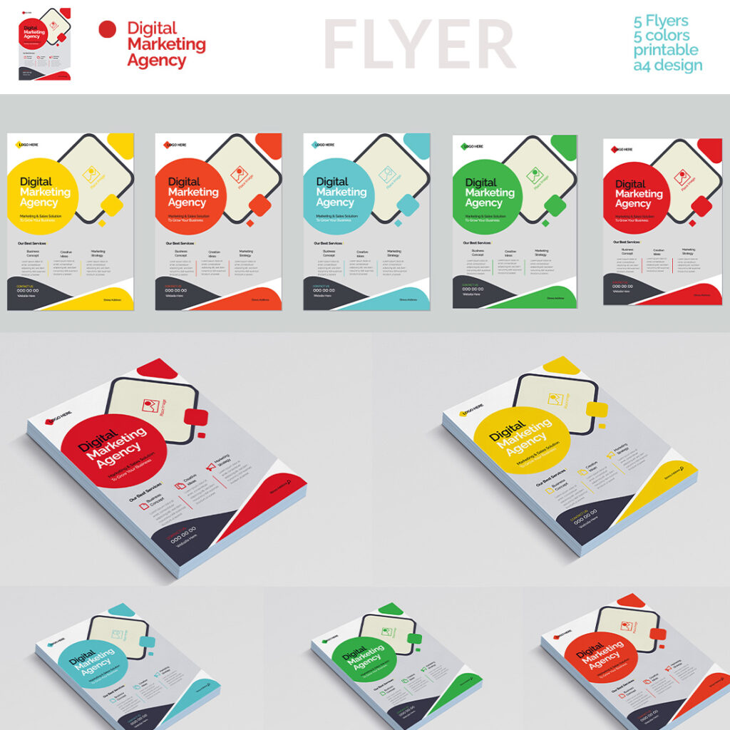 Digital Marketing Flyer template design - MasterBundles