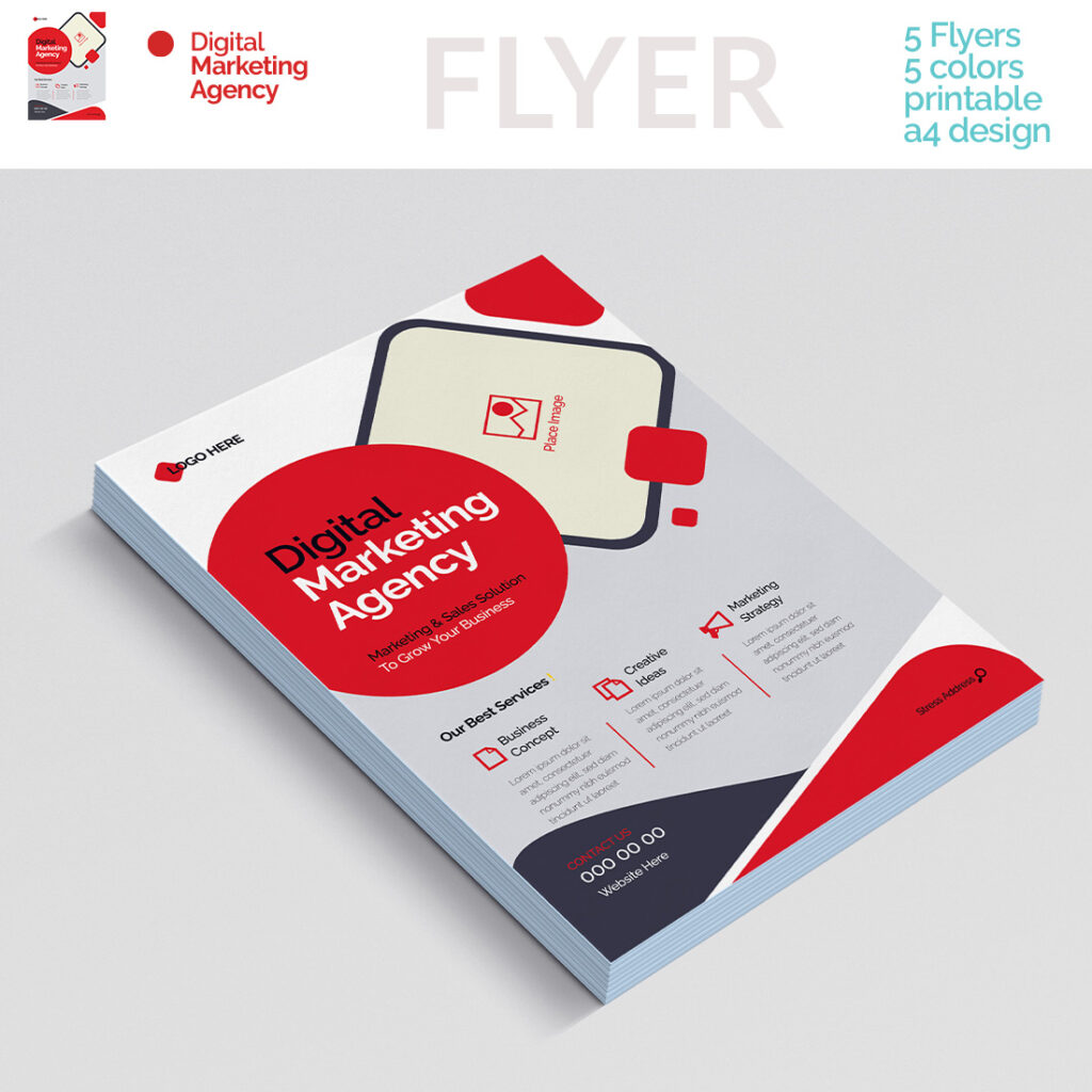 Digital Marketing Flyer template design - MasterBundles
