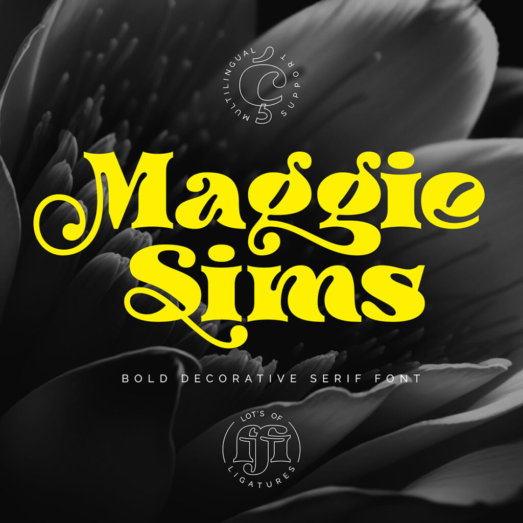 Maggie Sims - Bold Decorative Serif Font - MasterBundles