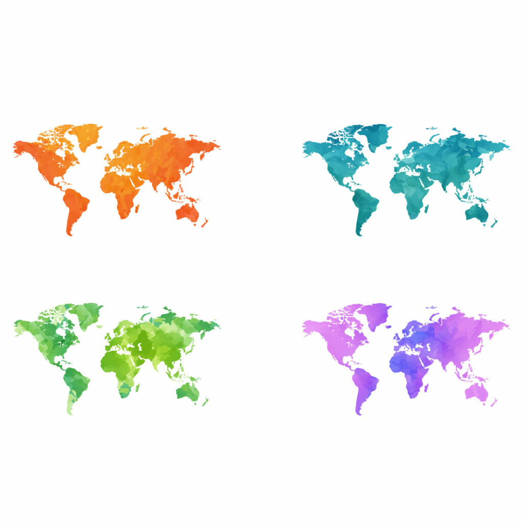 Maps Watercolour Design - MasterBundles