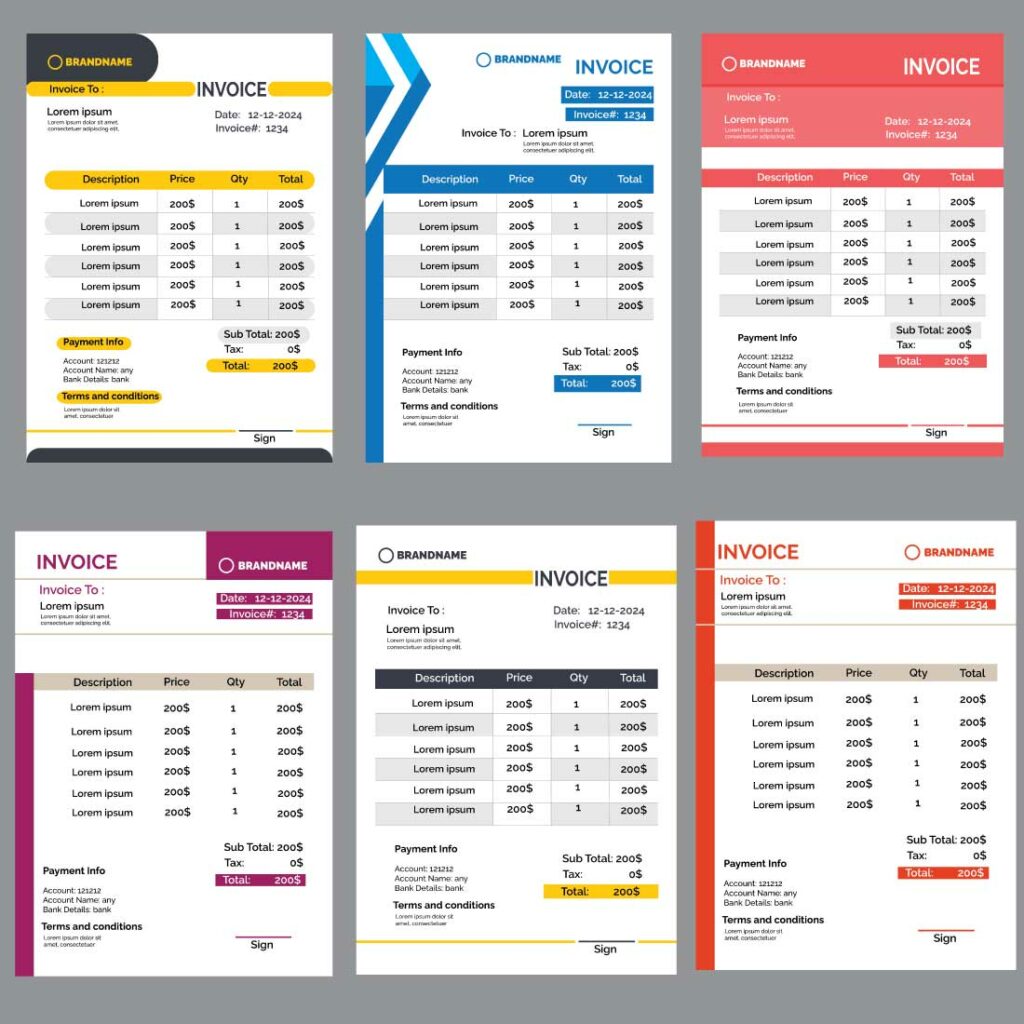 corporate business invoice template - MasterBundles