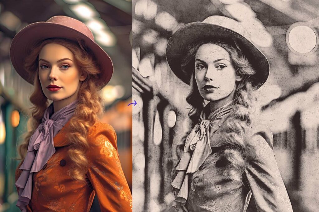 Old-fashioned Vintage Photo Effect - MasterBundles