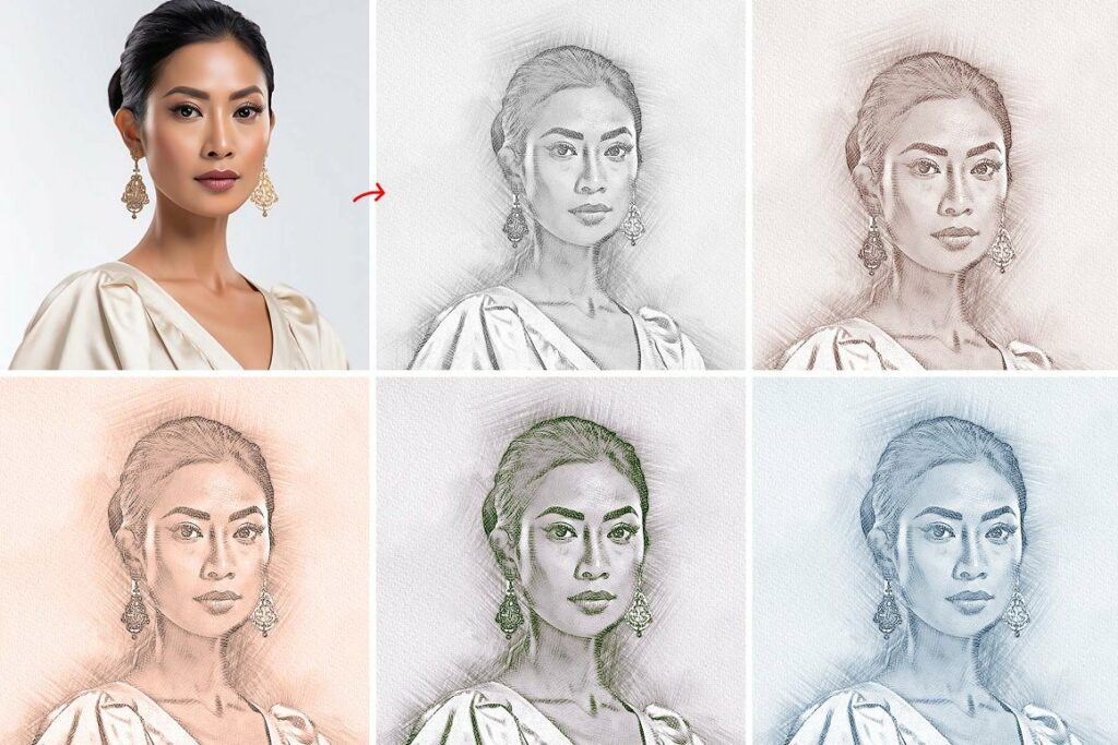 Pencil Drawing Actions - MasterBundles