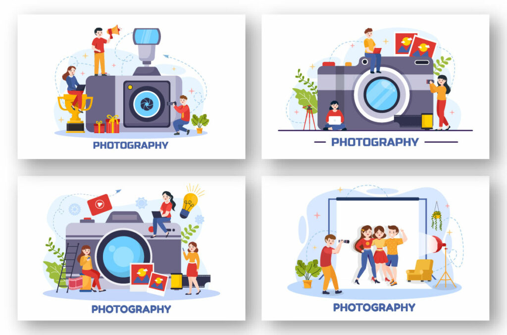 12 Photography Vector Illustration - MasterBundles