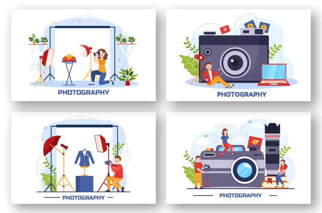 12 Photography Vector Illustration - MasterBundles