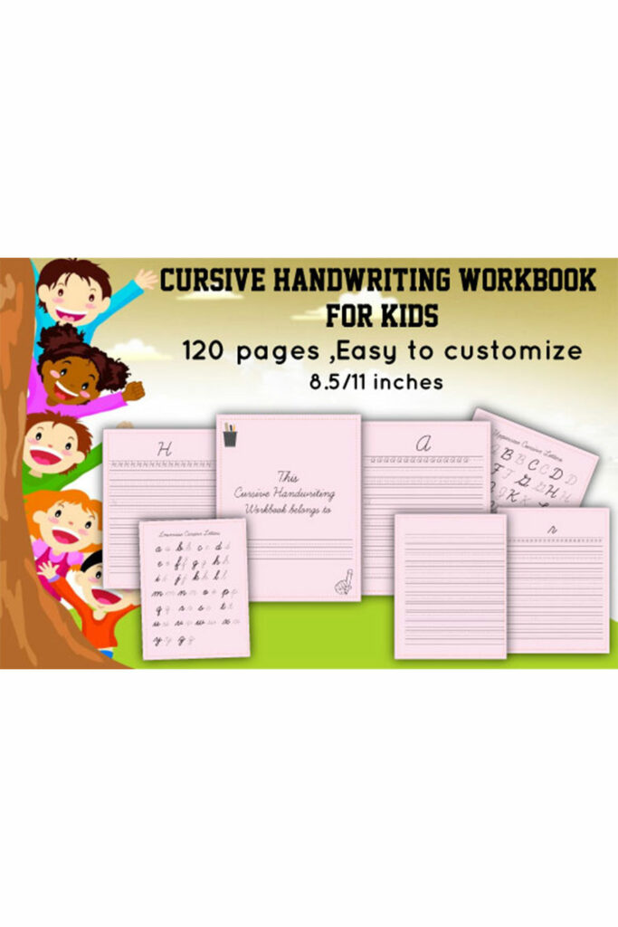 Cursive Handwriting workbook - MasterBundles