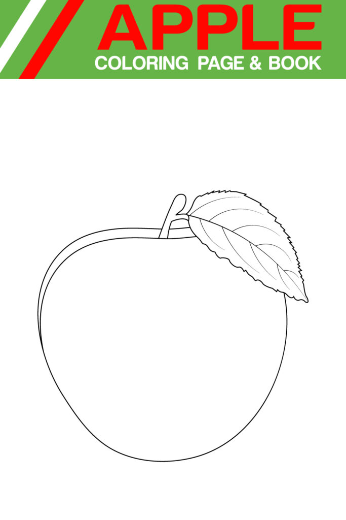 Apple Fruits Coloring Page For Kids – MasterBundles