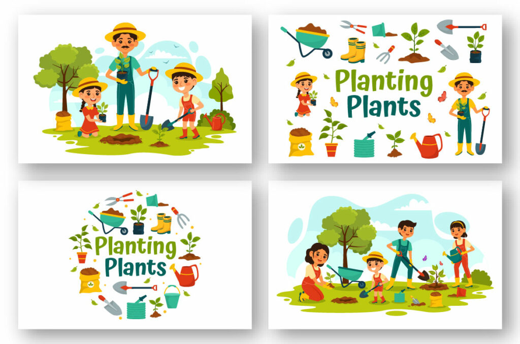 12 Planting Plants Illustration - MasterBundles