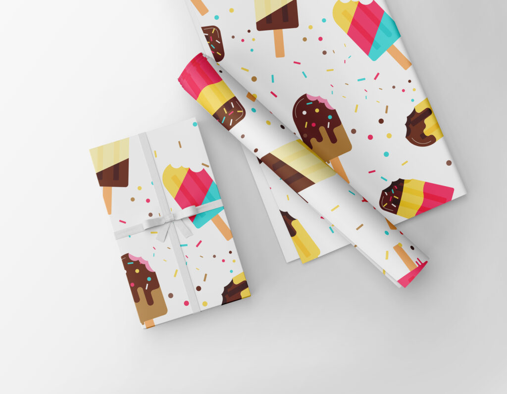 4 Seamless food patterns with colorful popsicles and donuts - MasterBundles