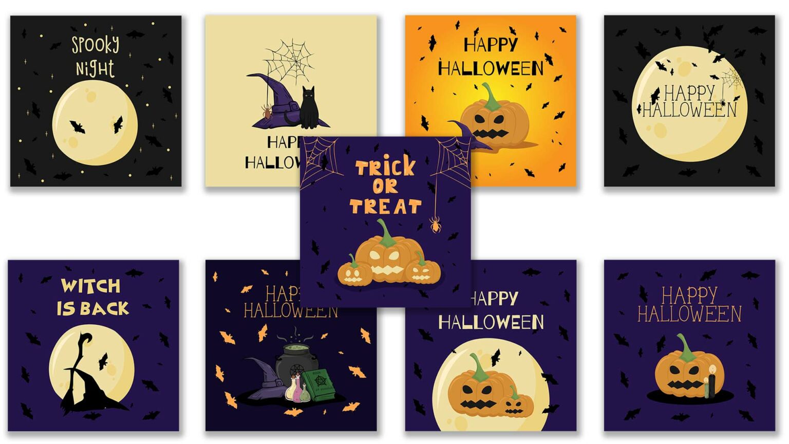 Halloween Vector Pack (128 Elements) - MasterBundles