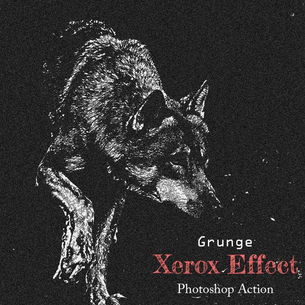 Grunge Xerox Effect Photoshop Action - MasterBundles