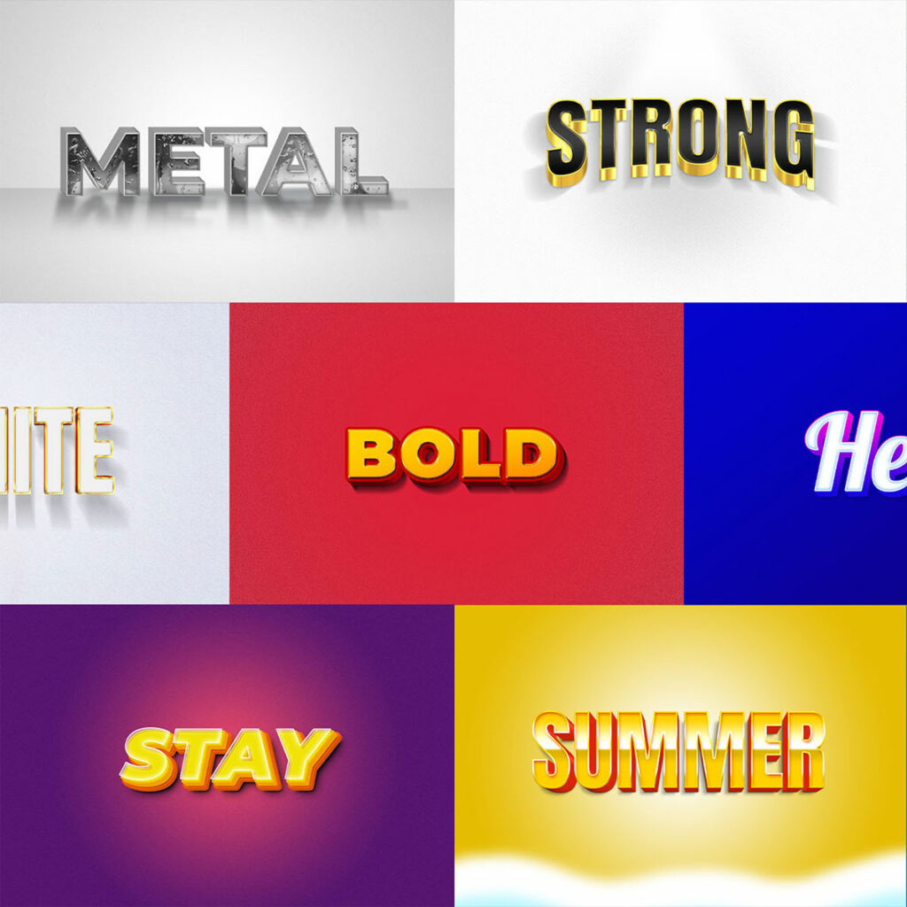 3D Text Effect PSD - MasterBundles