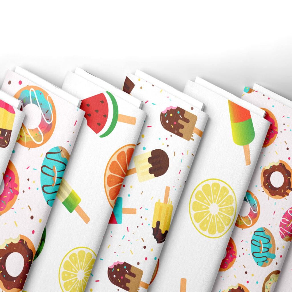4 Seamless food patterns with colorful popsicles and donuts - MasterBundles