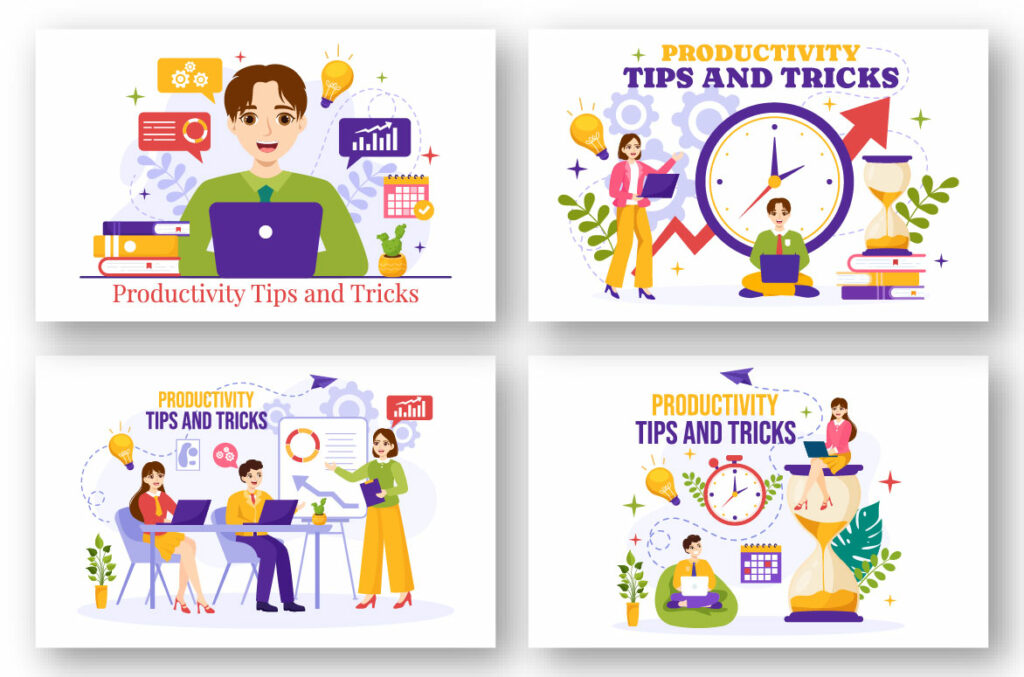 13 Productivity Tips and Trick Illustration - MasterBundles