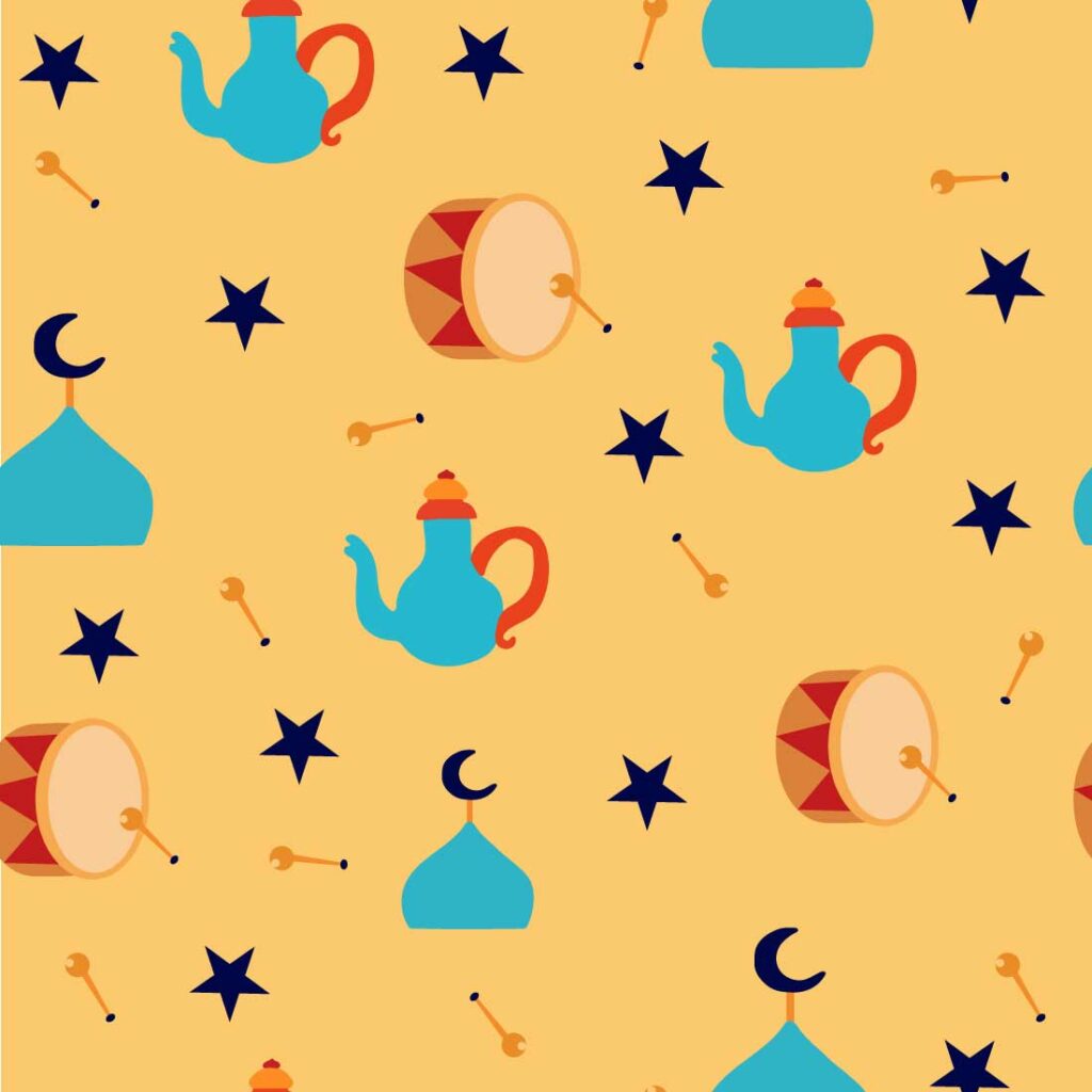 Arabian Night Seamless Pattern in Vector - MasterBundles