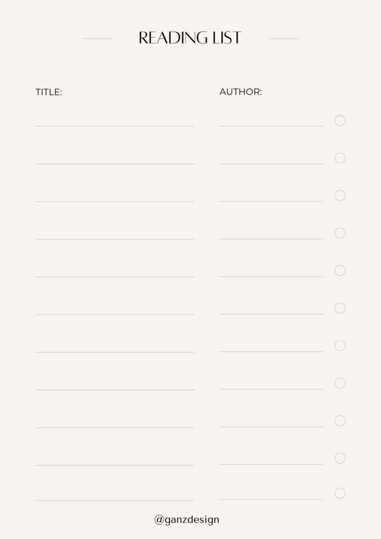 UNDATED PLANERS | CHECKLISTS | TRACKERS