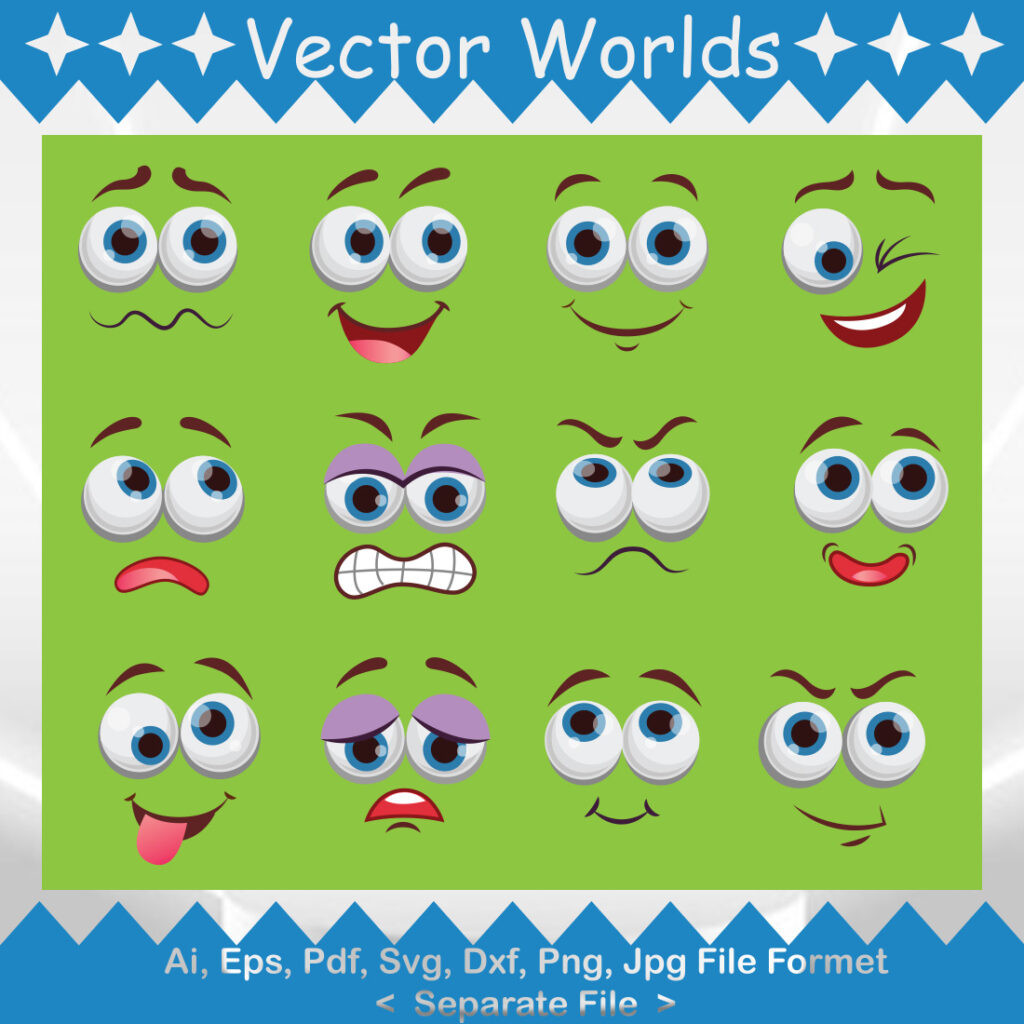 Comic Face SVG Vector Design - MasterBundles