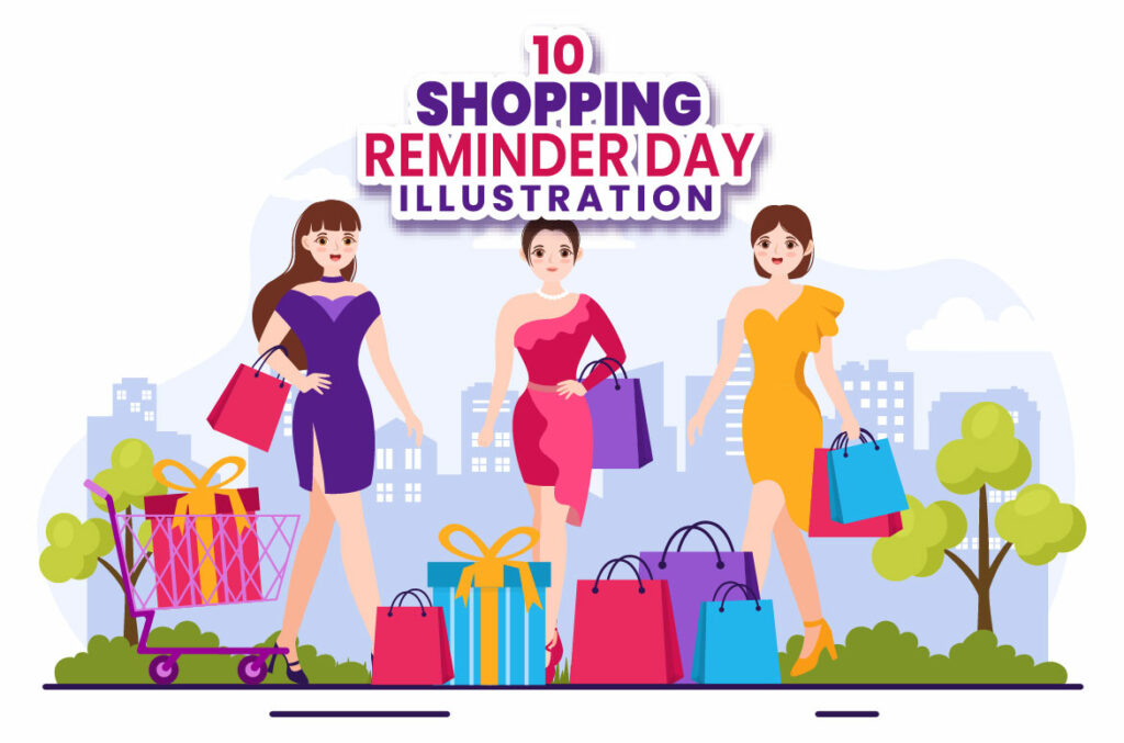 10 Shopping Reminder Day Illustration - MasterBundles