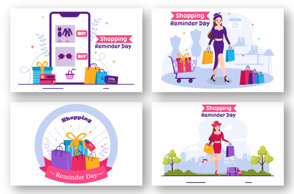 10 Shopping Reminder Day Illustration - MasterBundles