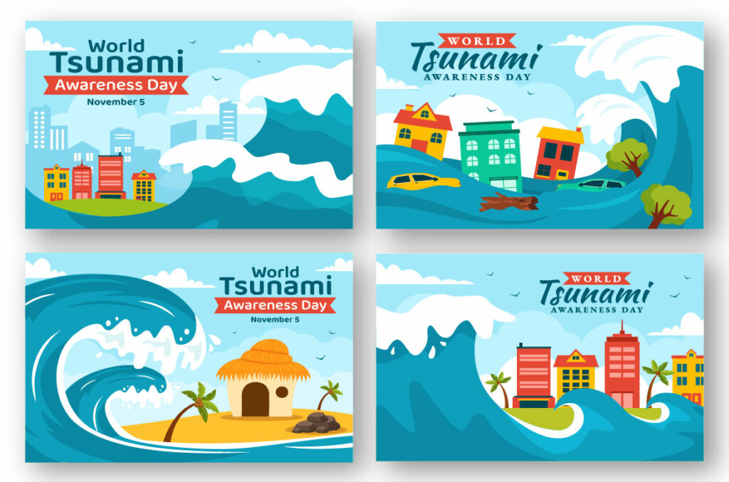 12 World Tsunami Awareness Day Illustration - MasterBundles