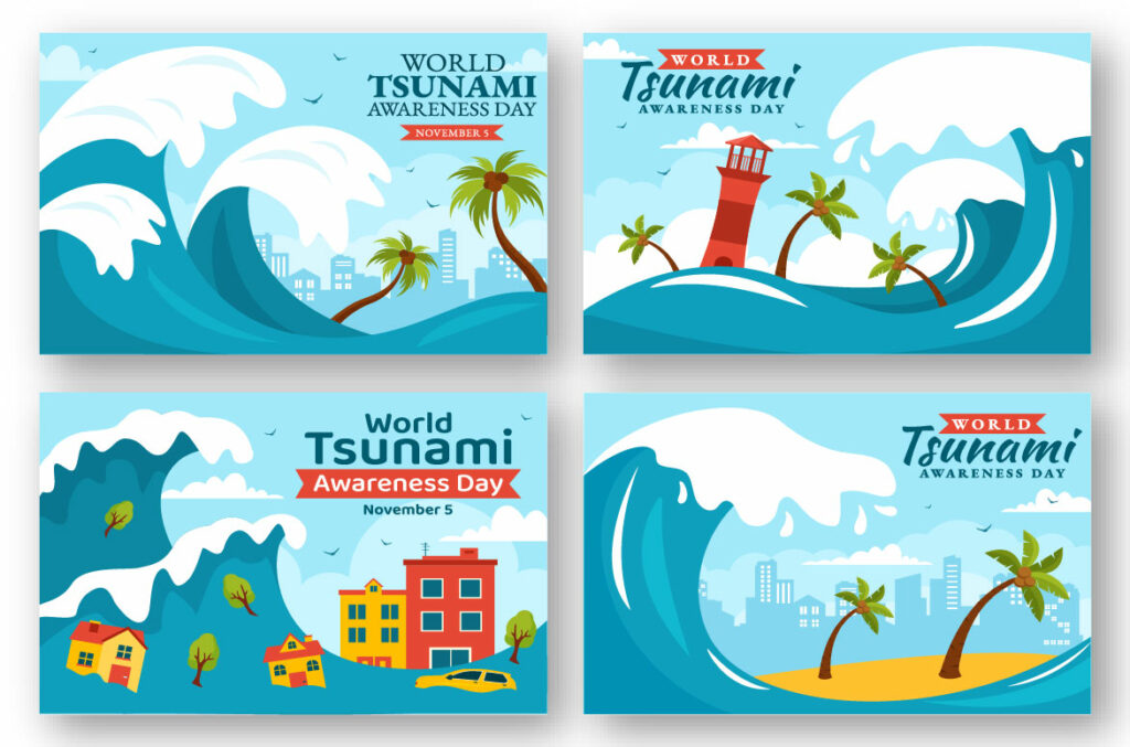 12 World Tsunami Awareness Day Illustration - MasterBundles