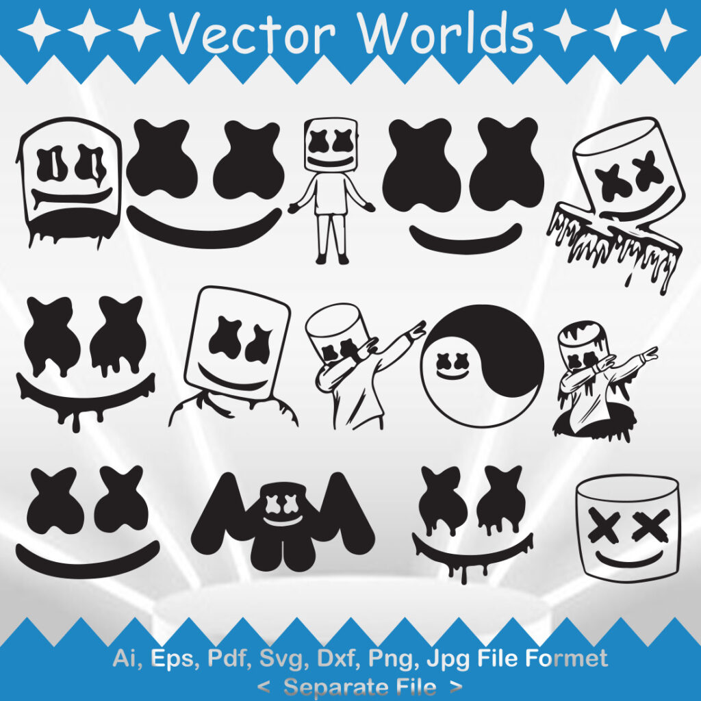 Dj Marshmallow SVG Vector Design - MasterBundles