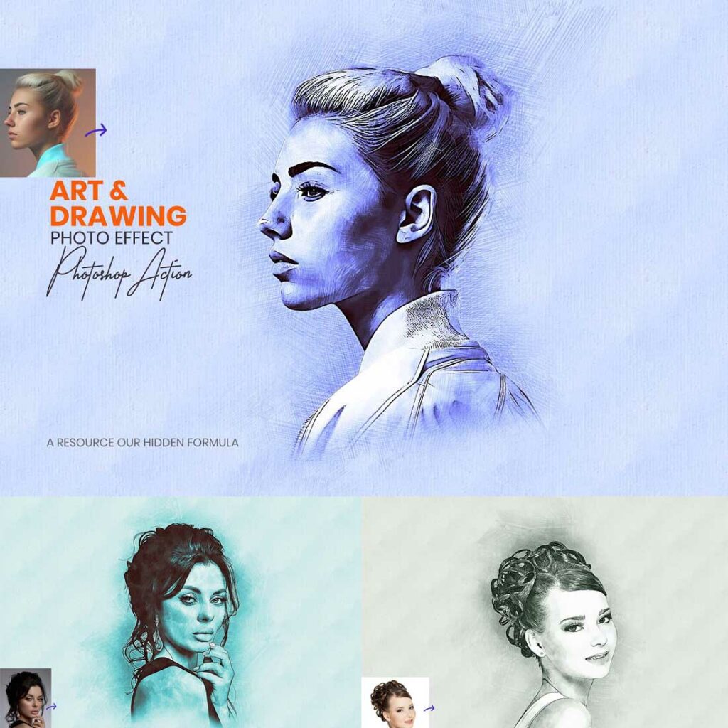 Art & Drawing Photoshop Action - MasterBundles