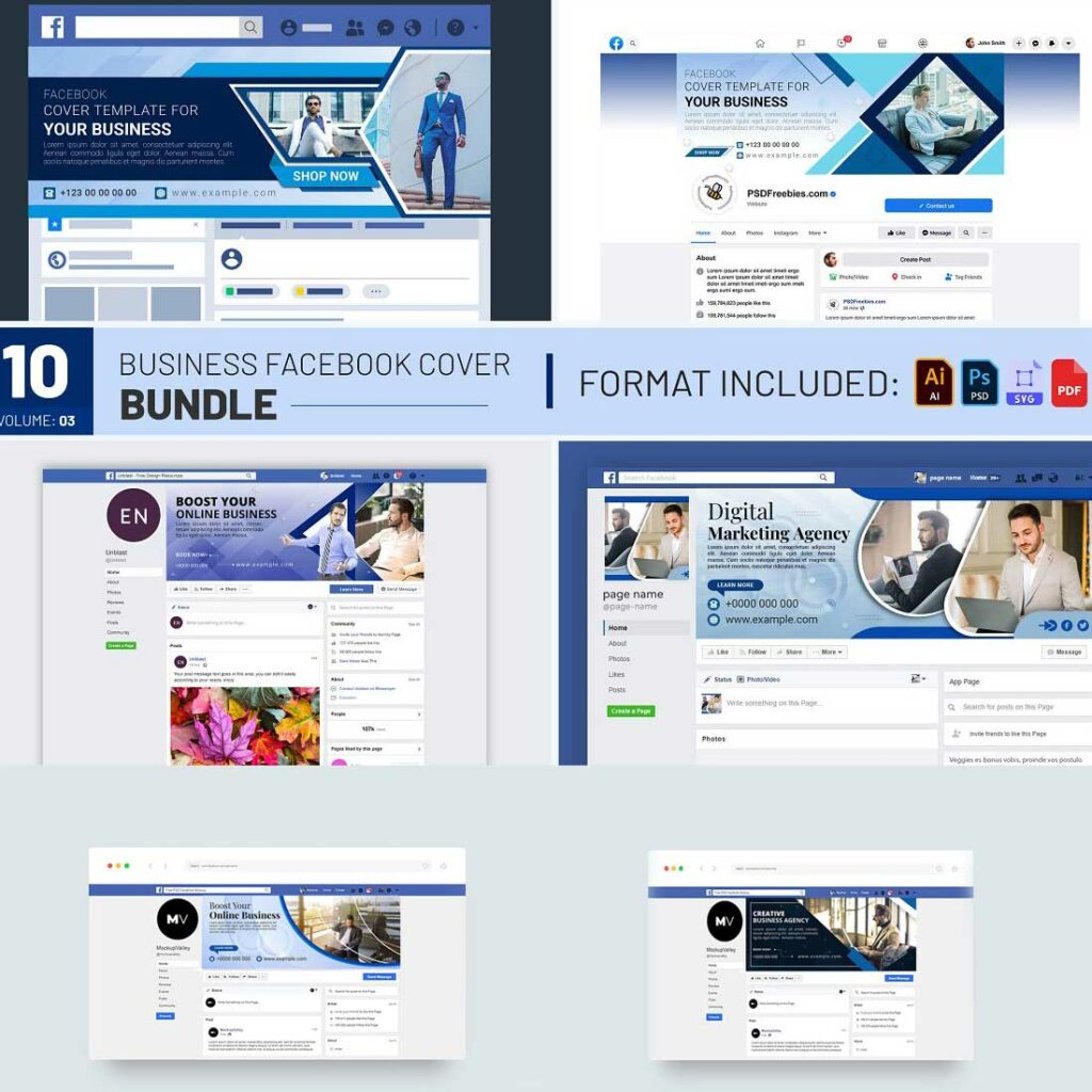 Business Facebook Cover Bundle - MasterBundles