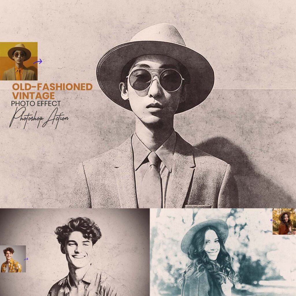 Old-fashioned Vintage Photo Effect - MasterBundles