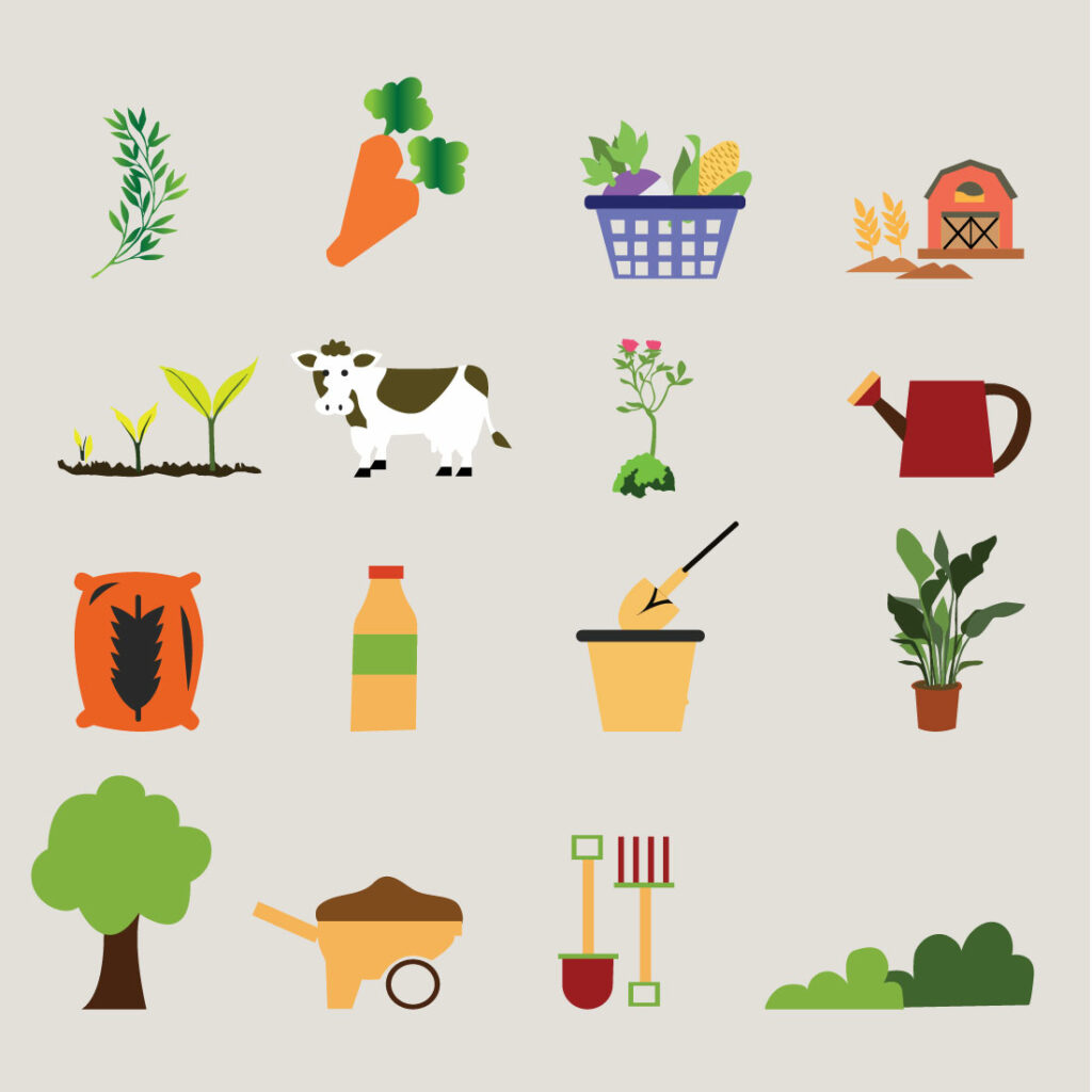 farming icons , food icons , plant icons - MasterBundles