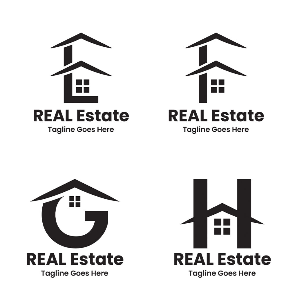 A to Z letter real estate logos - MasterBundles