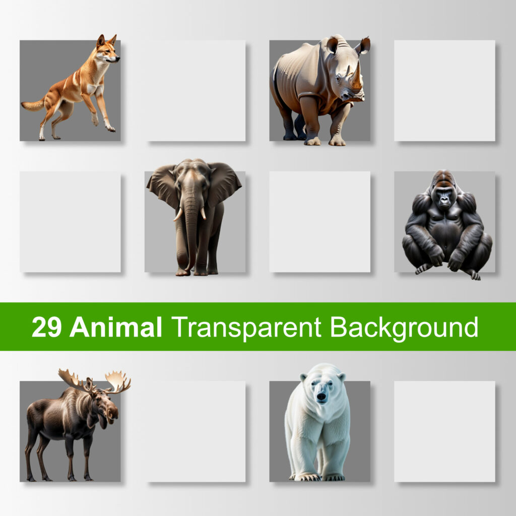 29 Animal Transparent Background - MasterBundles