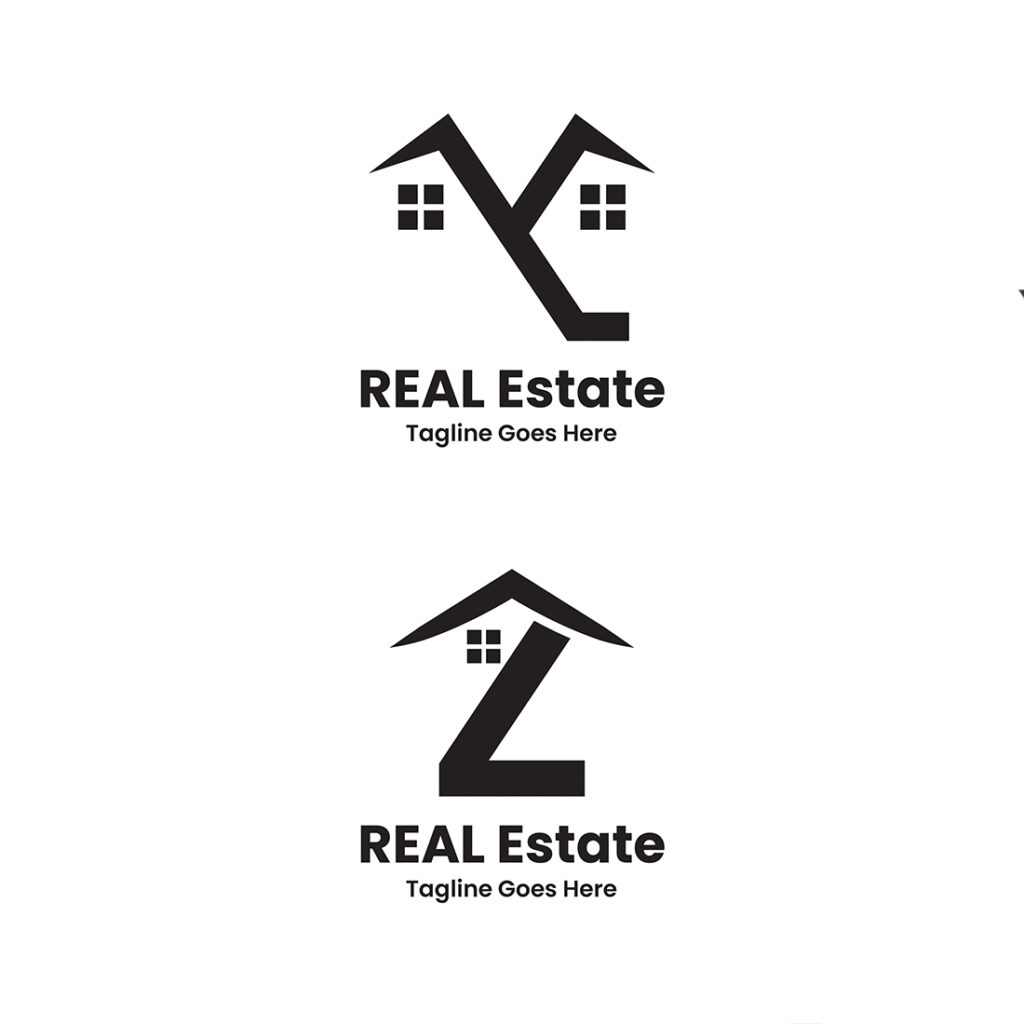 A to Z letter real estate logos - MasterBundles