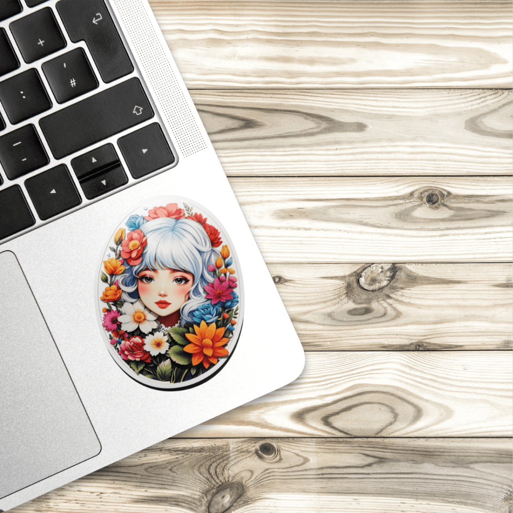 Floral Lady Stickers - MasterBundles