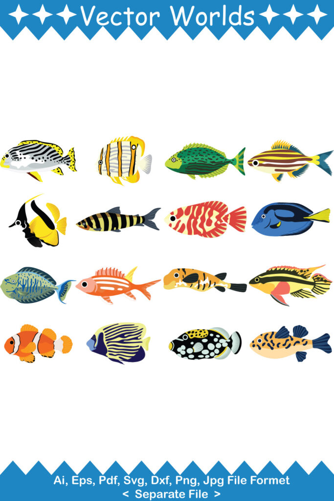 Aquarium Fish SVG Vector Design - MasterBundles