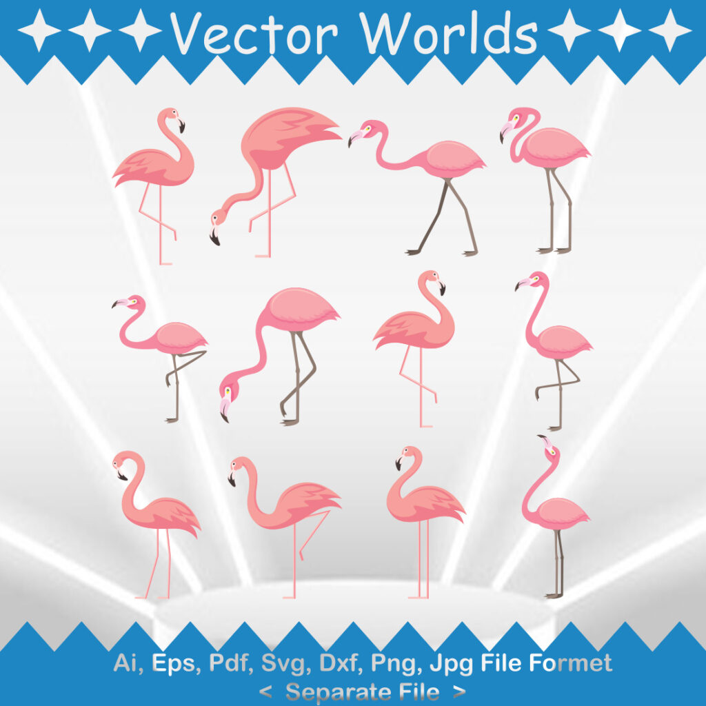 Flamingos SVG Vector Design - MasterBundles