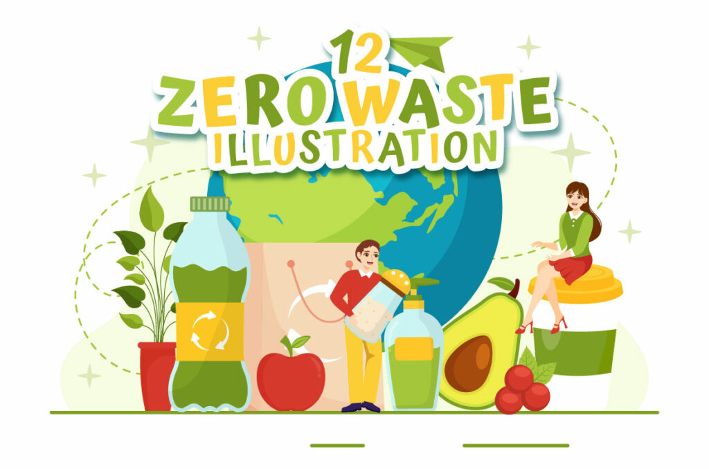 12 Zero Waste Vector Illustration - MasterBundles