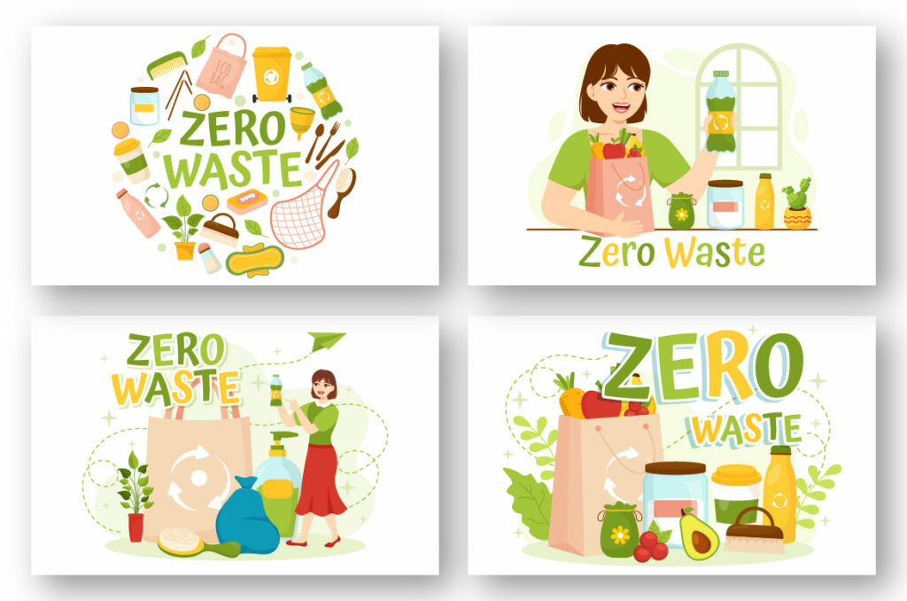 12 Zero Waste Vector Illustration - MasterBundles