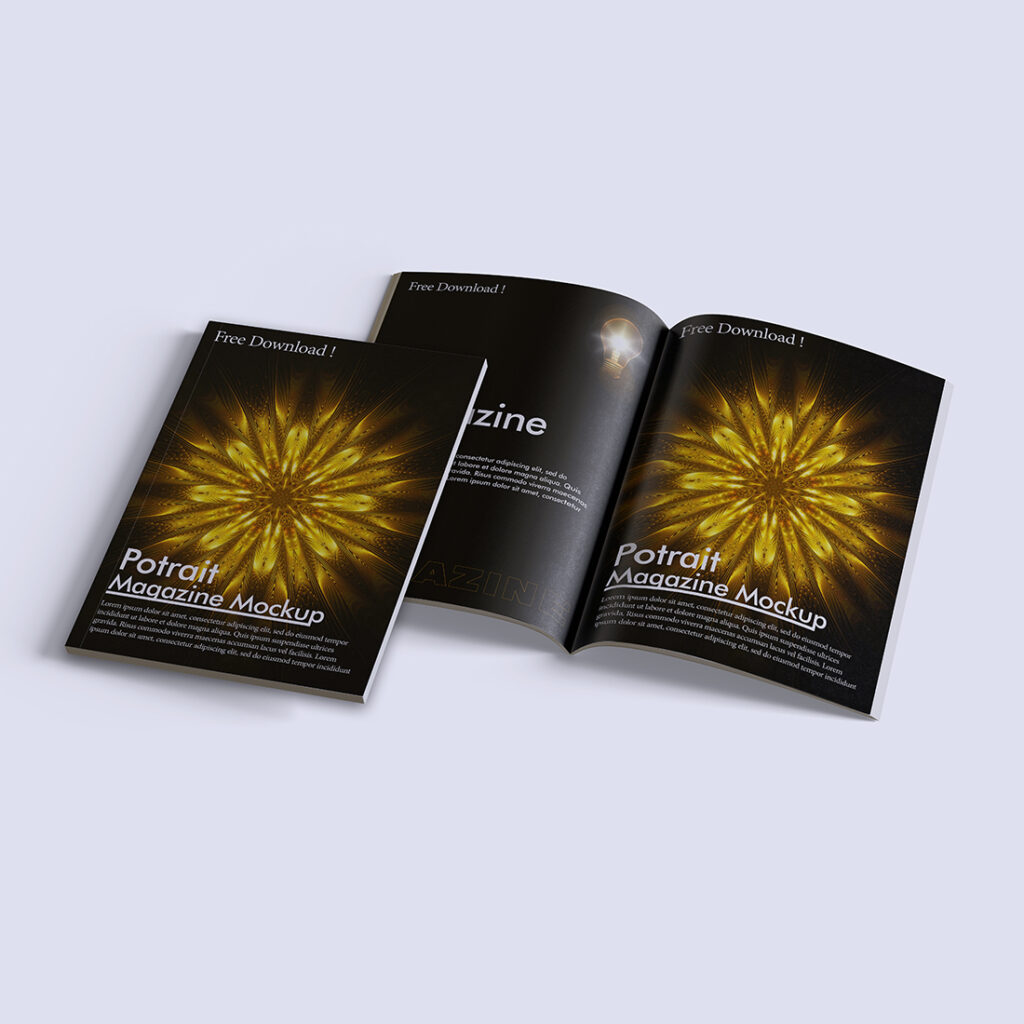 A4 Potrait Magazine Mockup Bundles - MasterBundles