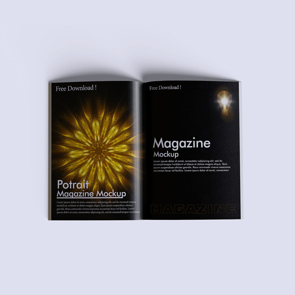 A4 Potrait Magazine Mockup Bundles - MasterBundles