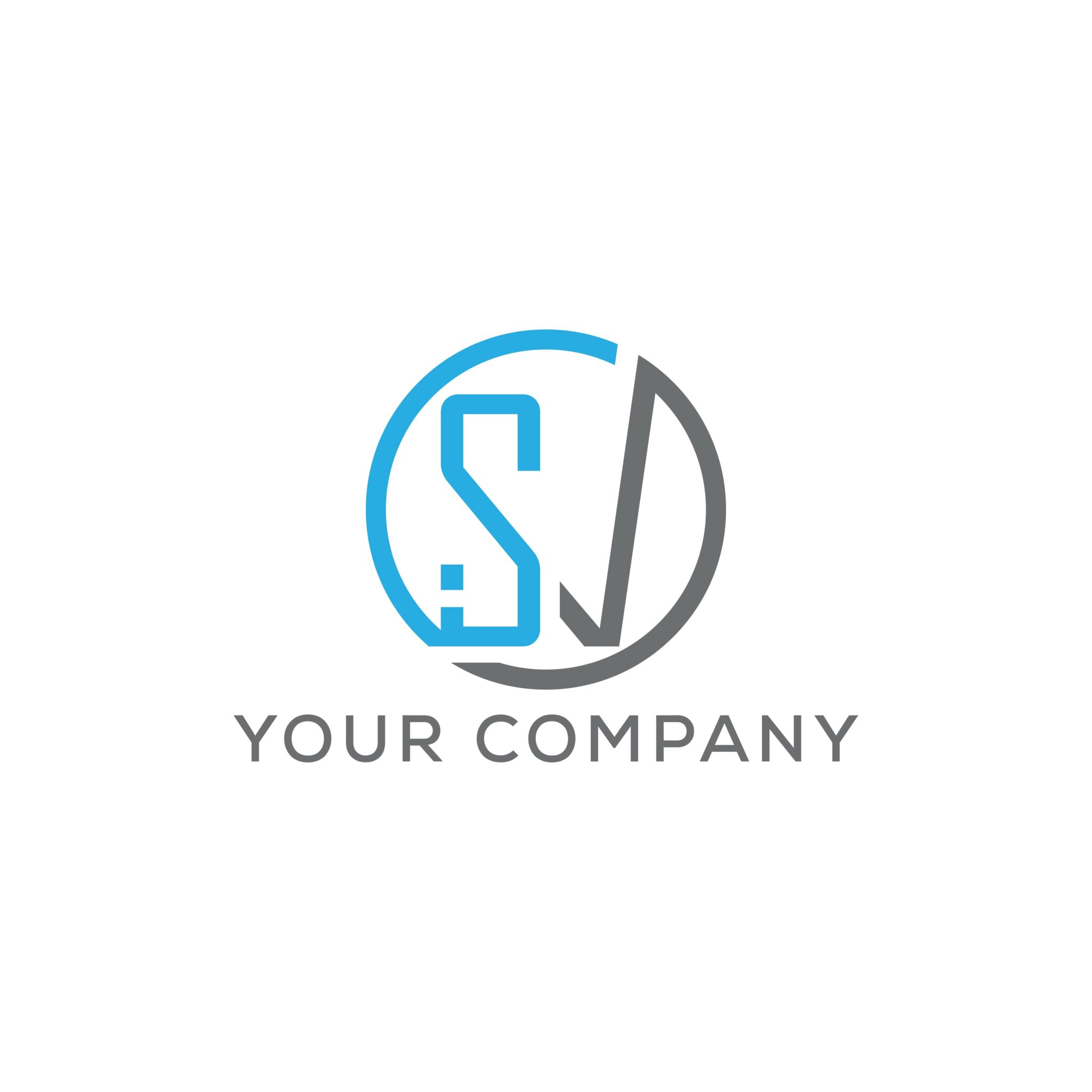 Letter SV Logo or Icon Design Vector Image Template - MasterBundles