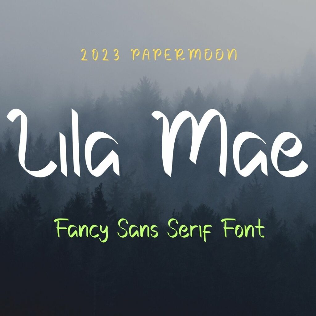 Lila Mae Fancy Sans Serif Font - MasterBundles