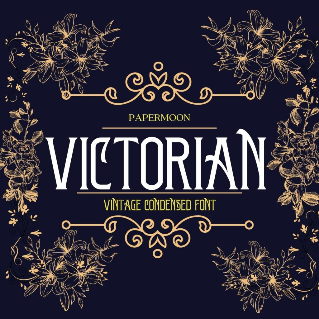 Victorian - Vintage Condensed Display Font - MasterBundles