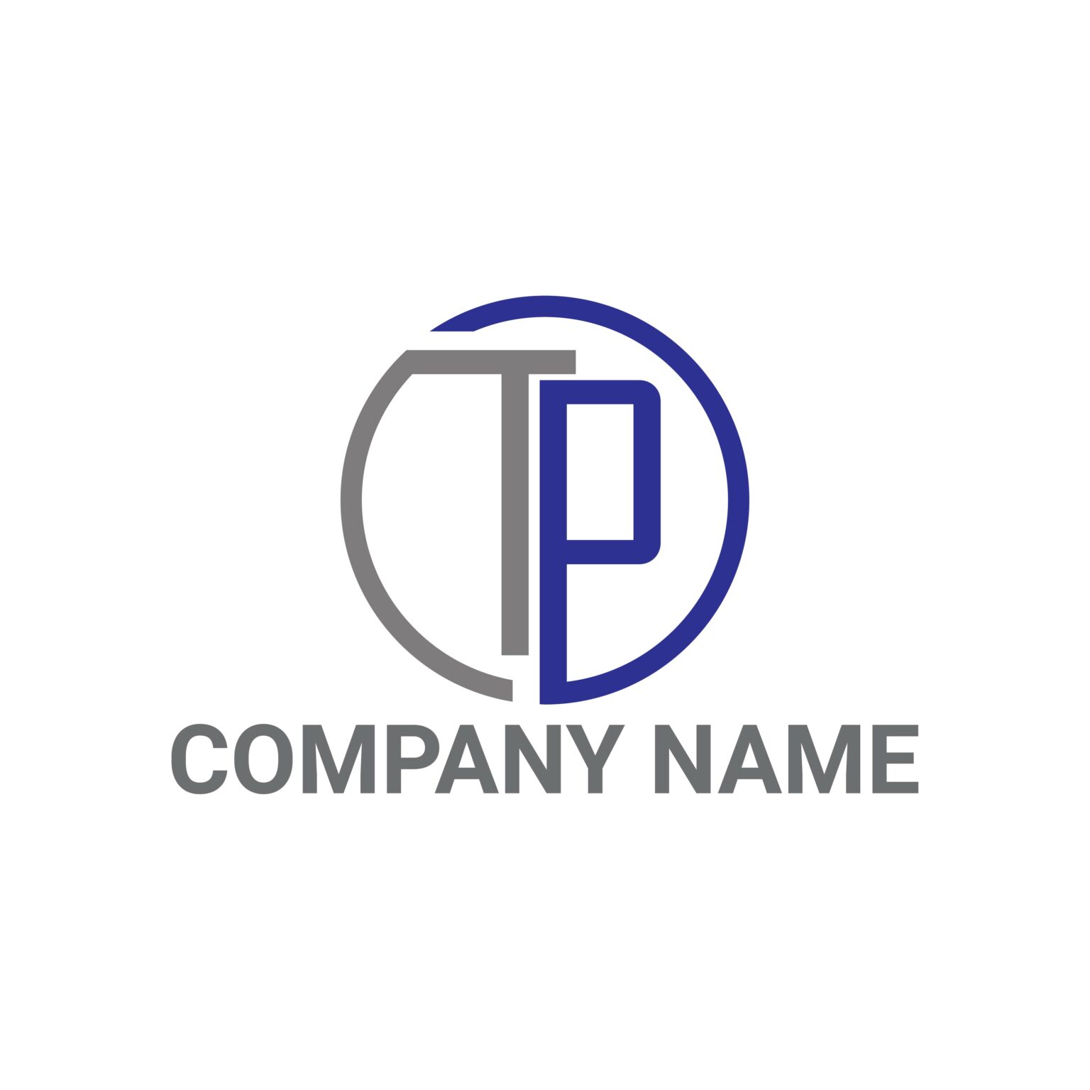 Letter TP Logo or Icon Design Vector Image Template - MasterBundles