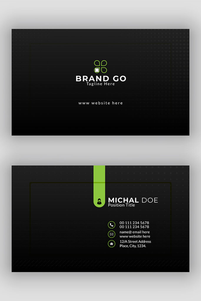 Elegant Minimal Business Card Design Template - MasterBundles