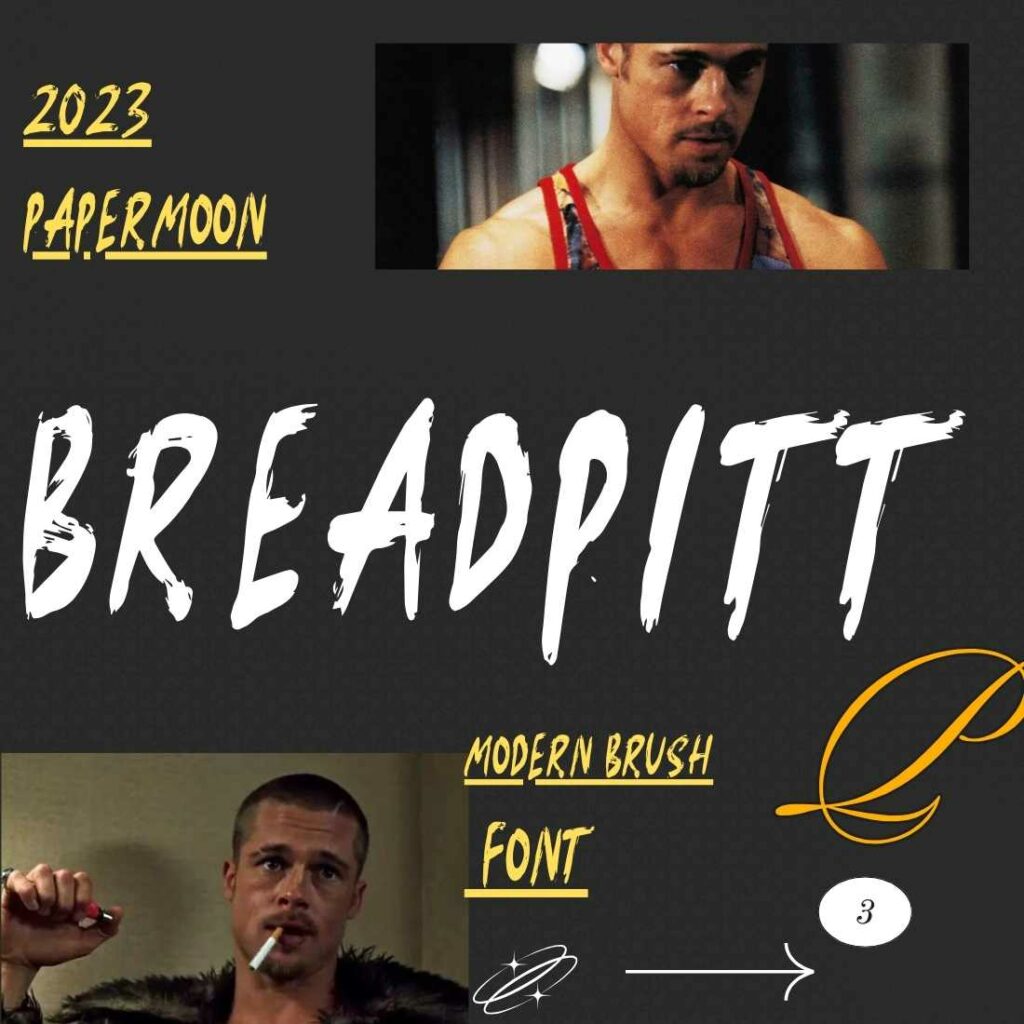 Bread Pitt: Modern Brush Font - MasterBundles